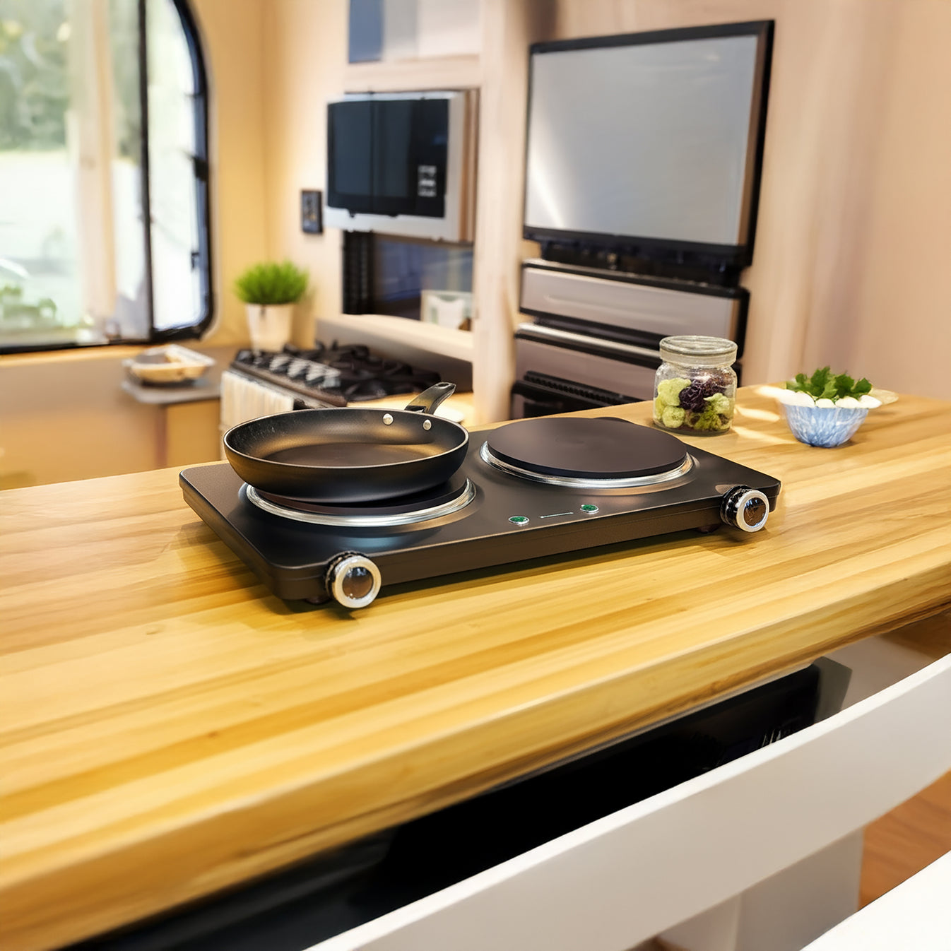 Westinghouse Dual Electric Hot Plate Easy Operation Cast Iron Plate ...