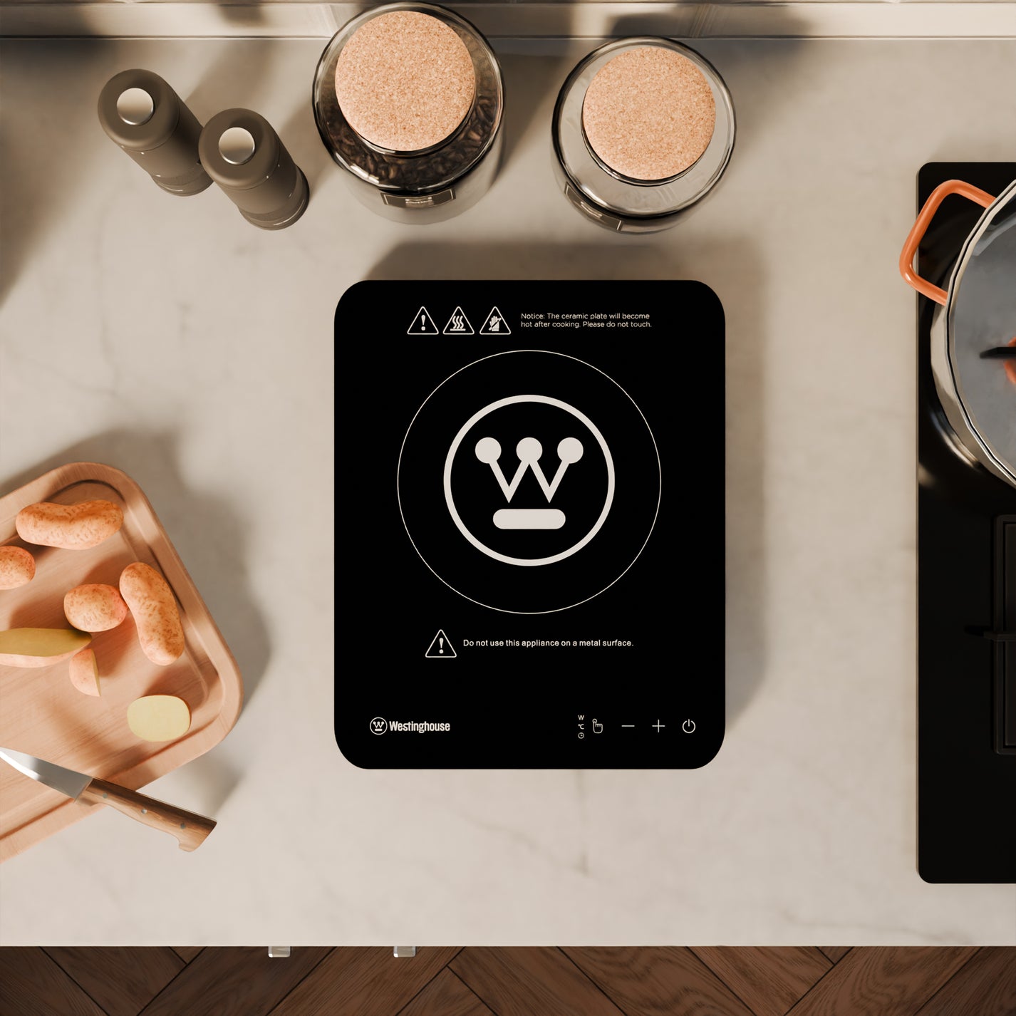 Westinghouse 2000W Slim Induction Cooktop | Touch Controls ...