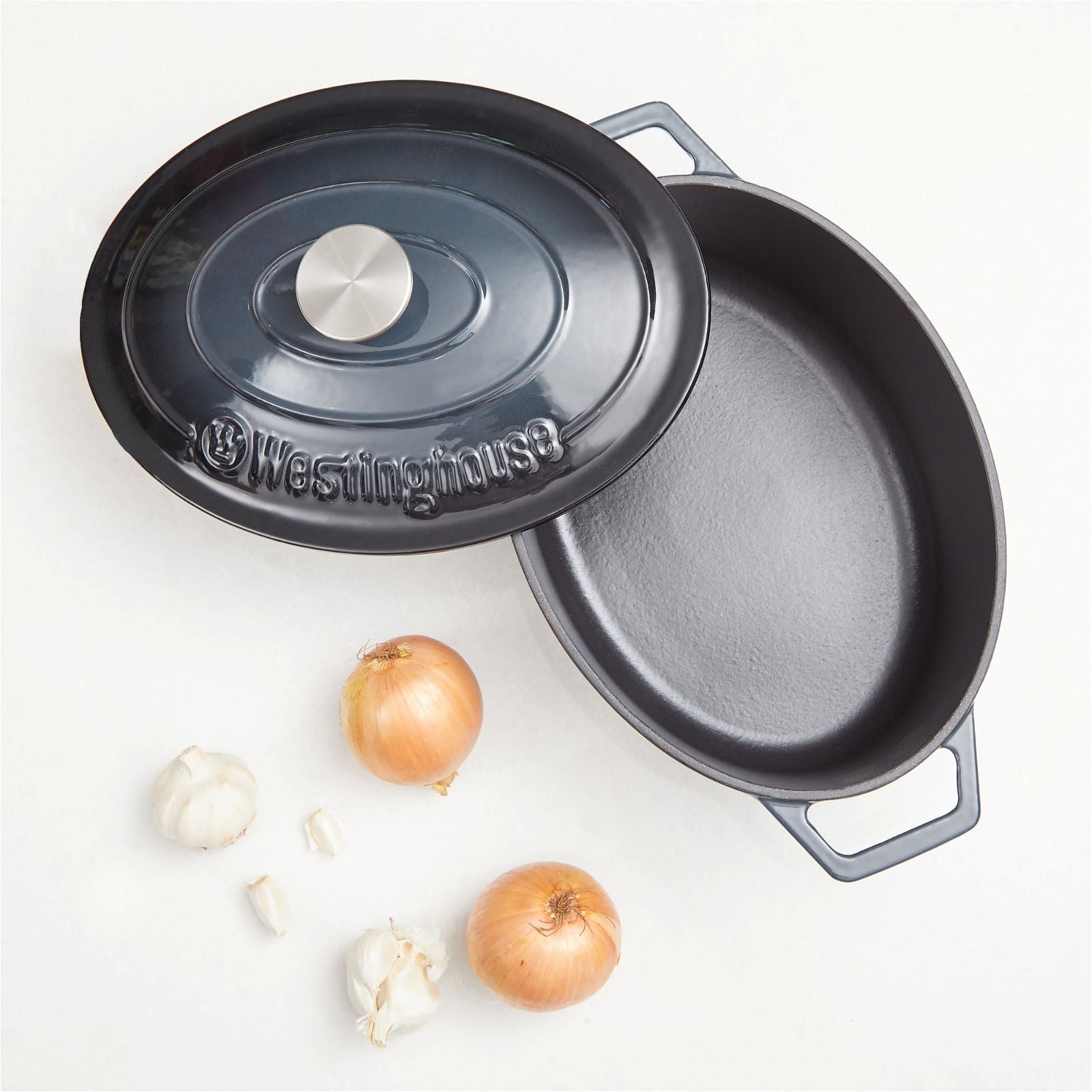 Westinghouse Cast Iron Pot 30cm Oval Grey – westinghousesmallappliances ...