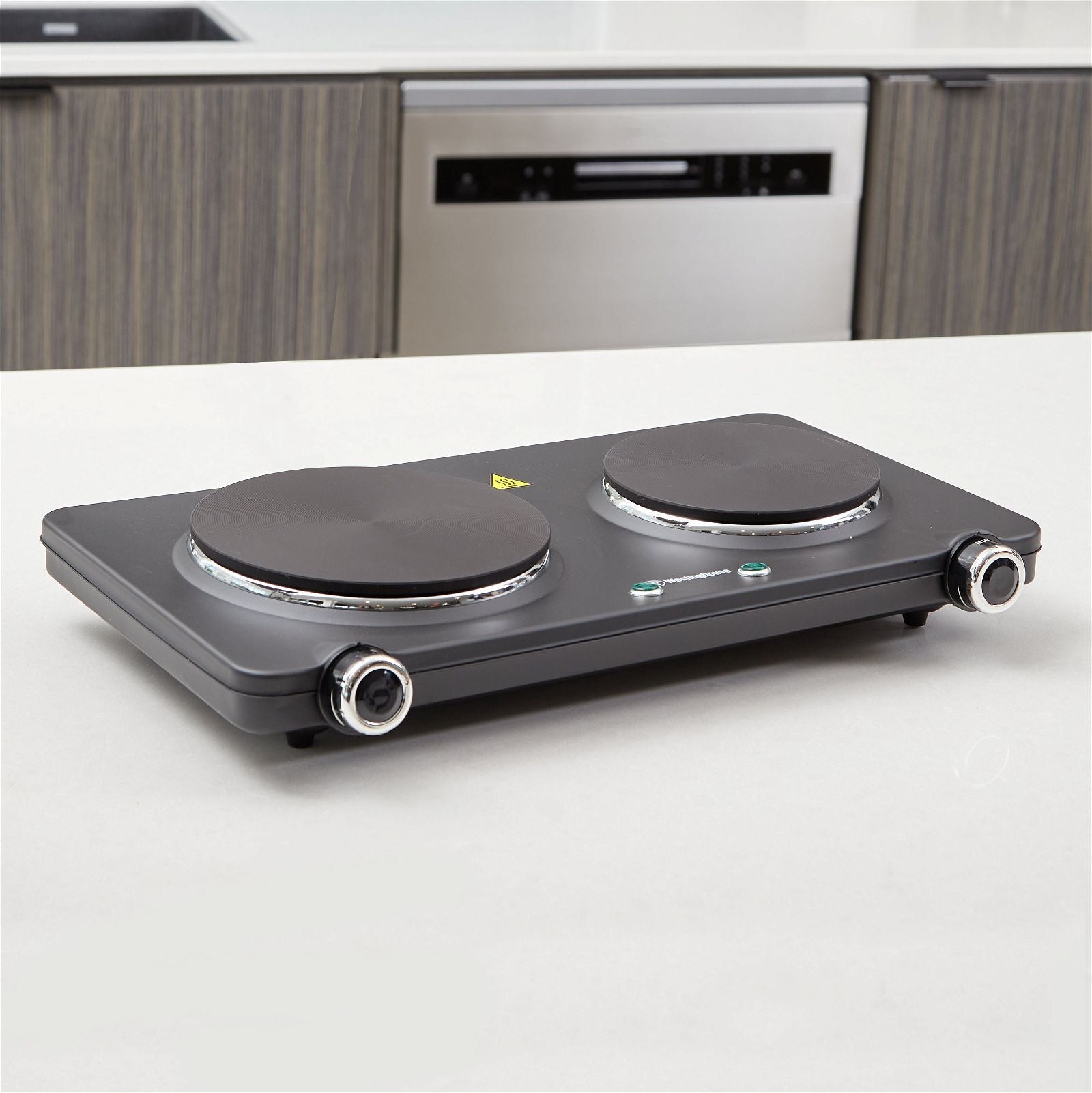 Westinghouse Dual Electric Hot Plate Easy Operation Cast Iron Plate ...