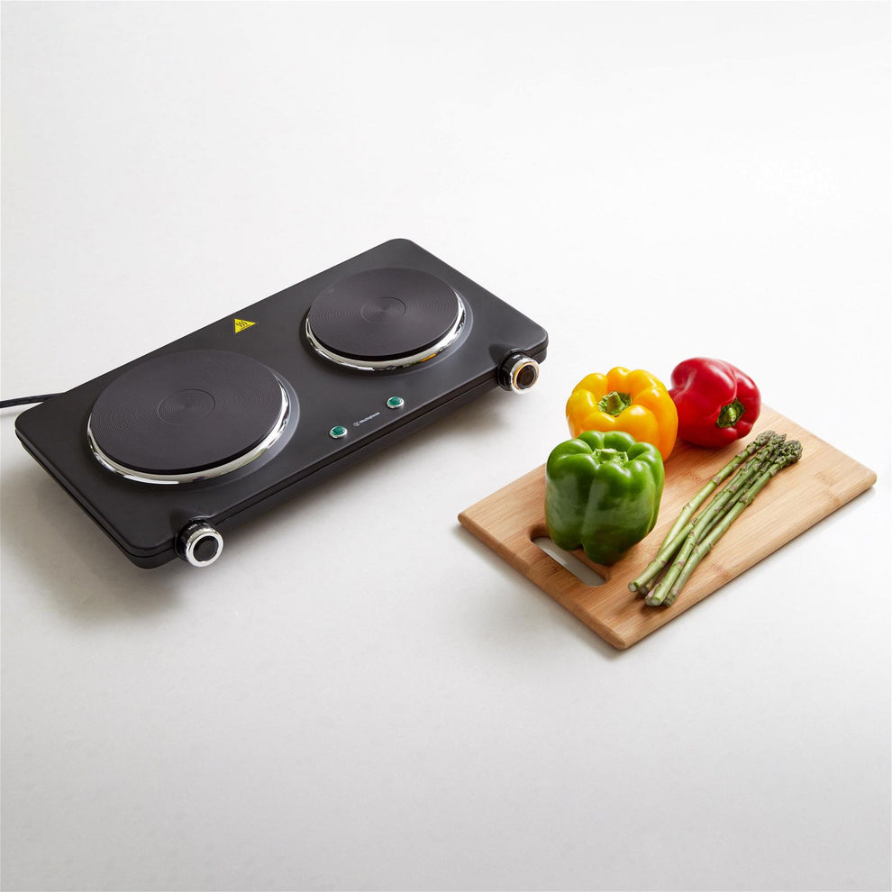 Westinghouse Dual Electric Hot Plate Easy Operation Cast Iron Plate ...