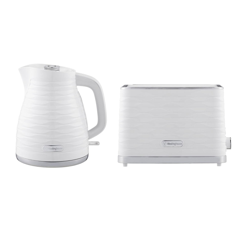 Westinghouse Kettle & Toaster Pack 1.7L Kettle, 2 Slice Toaster White ...